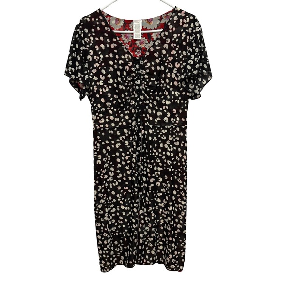 CAbi | Dresses | Cabi Reversible Gemini Red Floral Or Black And Cream ...